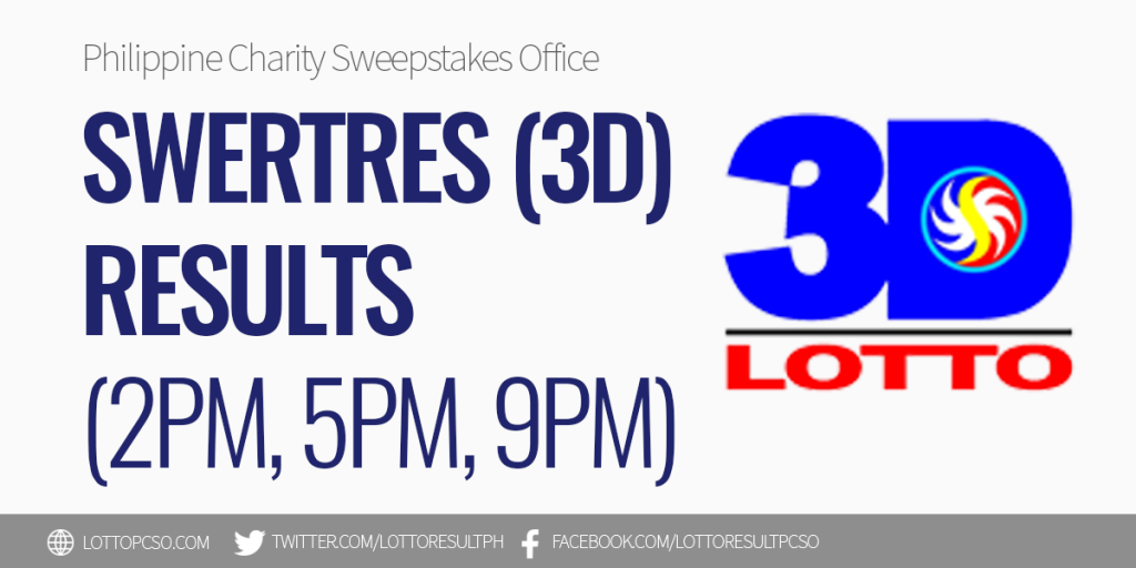 Swertres Result August 2, 2021 PCSO 3D Lotto at 2PM, 5PM and 9PM Swertres Result August 2, 2021 PCSO 3D Lotto at 2PM, 5PM and 9PM